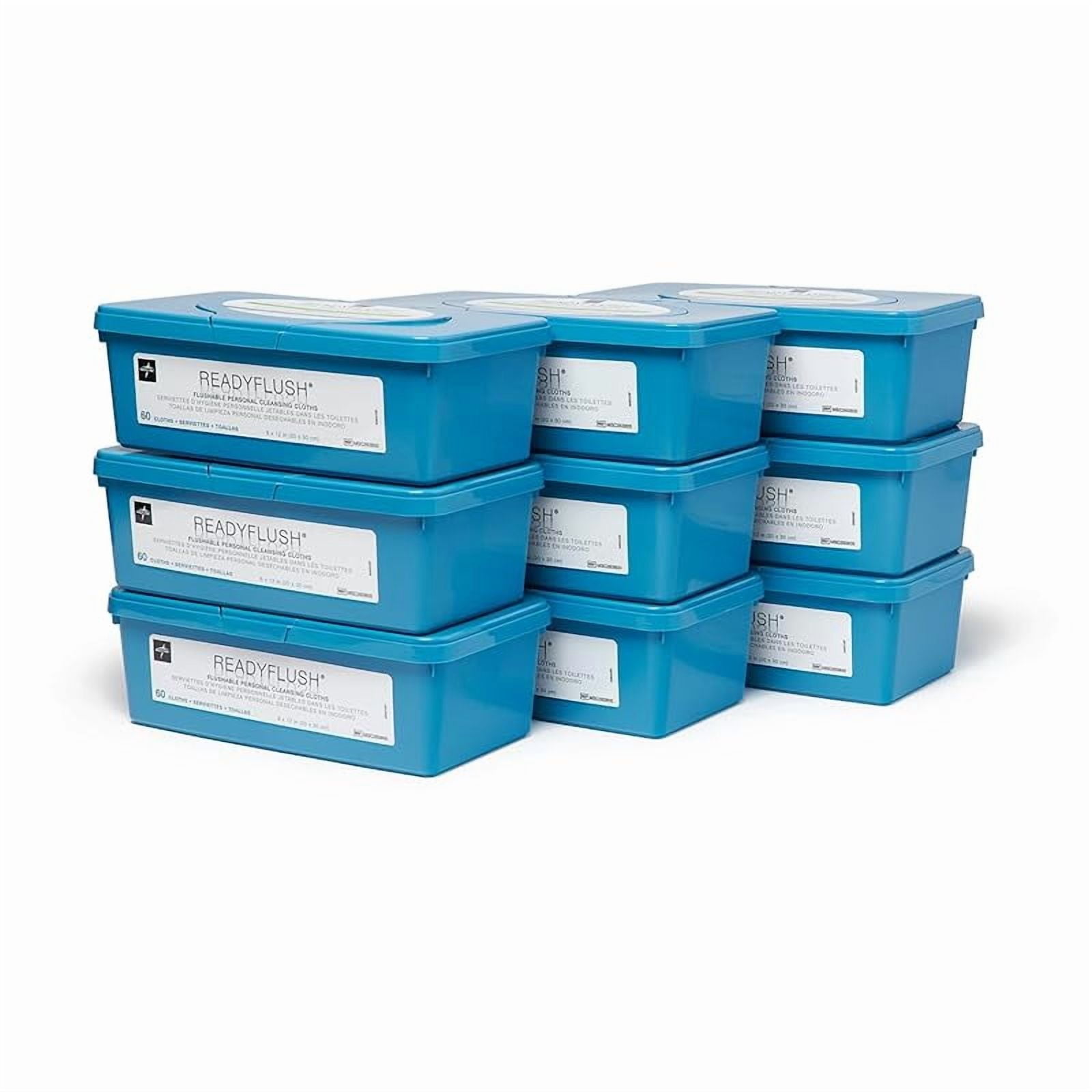 Ready Flush Flushable Wipes, 540 Wipes (60 Wipes, 9 Tubs), Scented ...