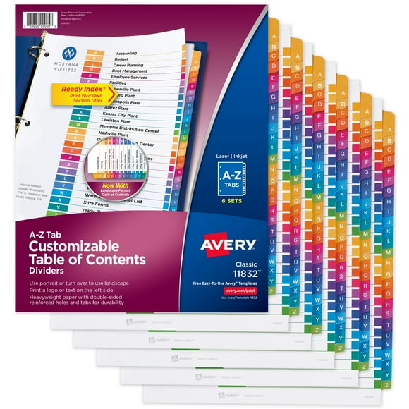 Alphabet Divider Tabs