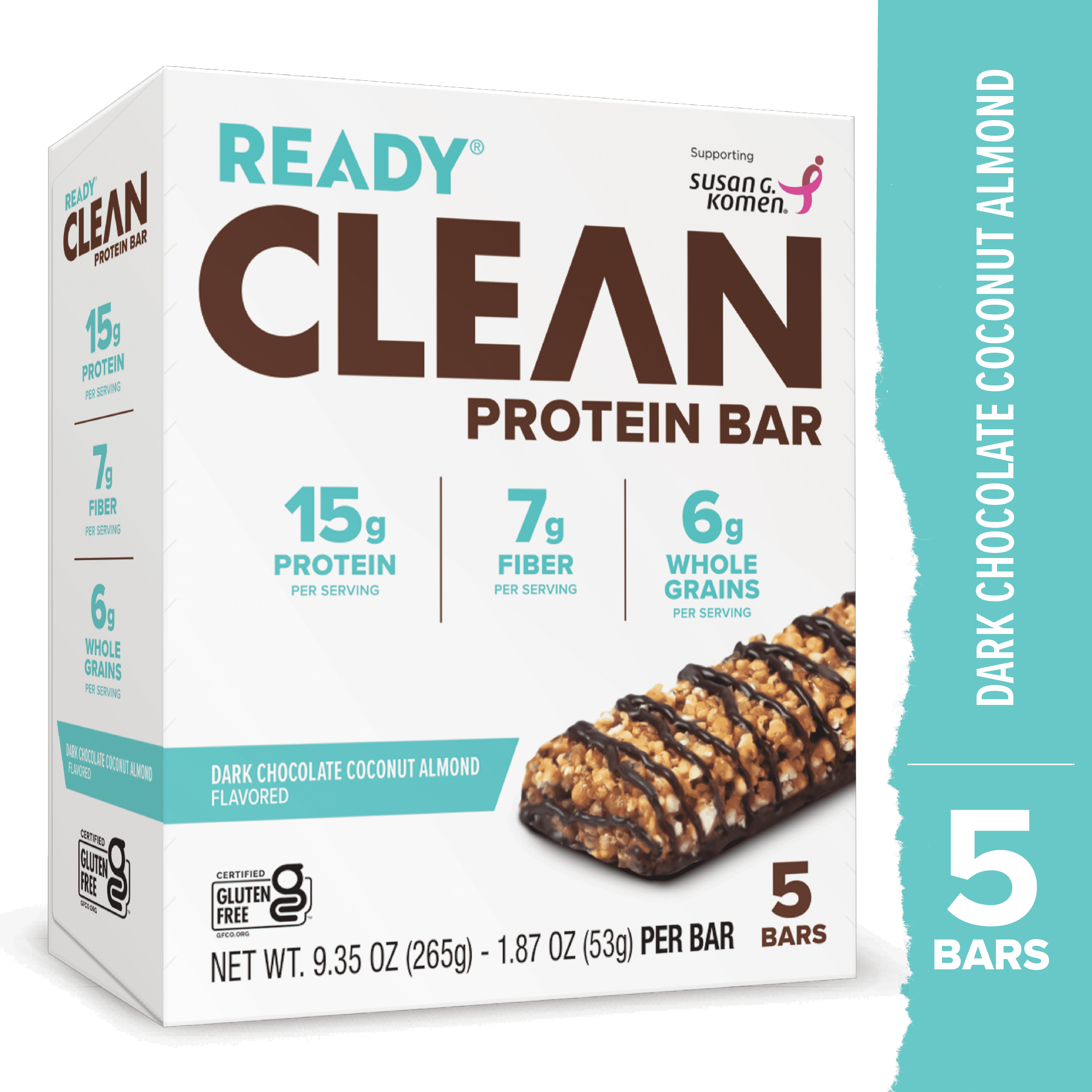 Ready Nutrition Dark Chocolate Coconut Almond Protein Bar Box - Walmart.com