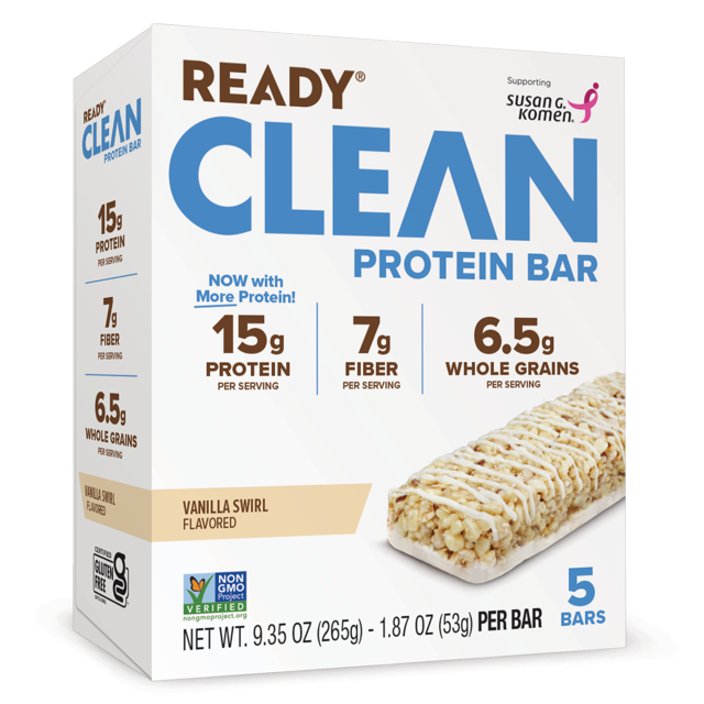 Ready Nutrition Clean Protein Bar for Adults - Vanilla Swirl Flavor ...