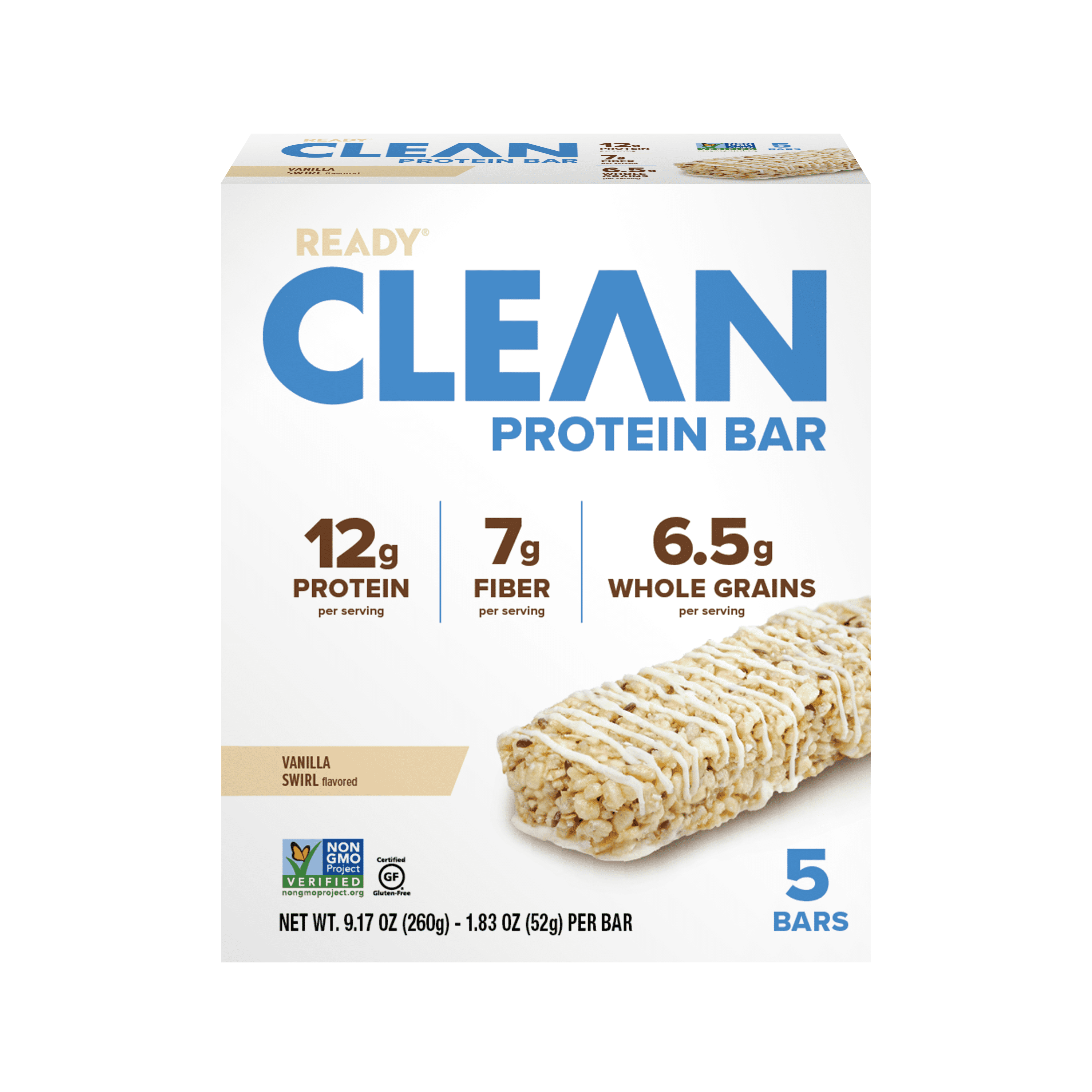 Ready Nutrition Vanilla Swirl Clean Protein Bar - Walmart.com