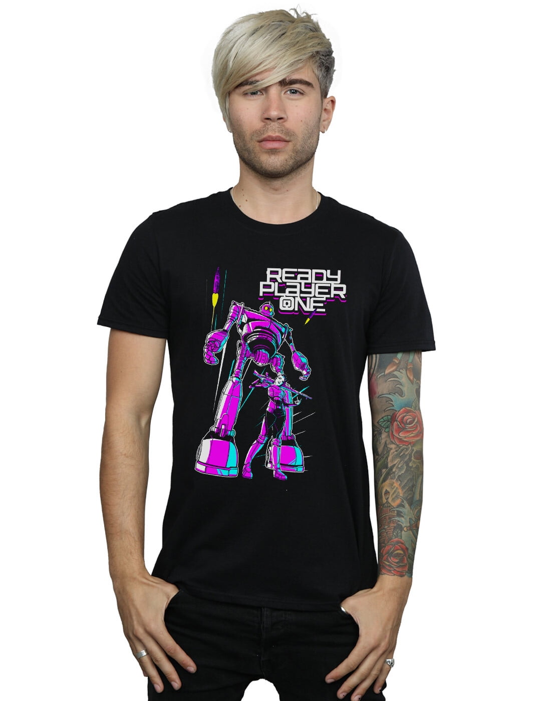 Ready Player One Men's Iron Giant And Art3mis T-Shirt - Walmart.com
