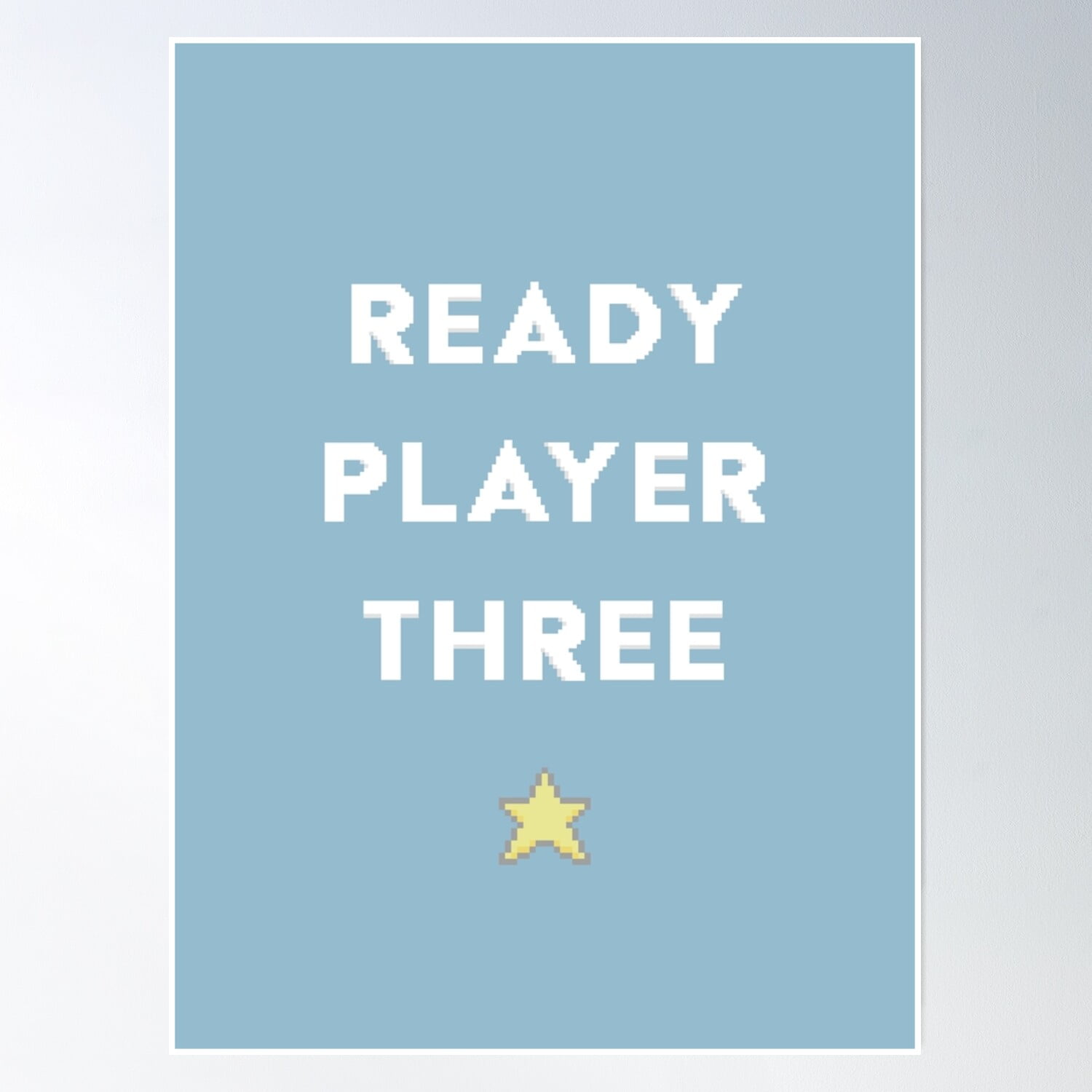 Ready Player Three Pixel Star Poster Wall Art, Modern Wall Decor, 8x12 ...