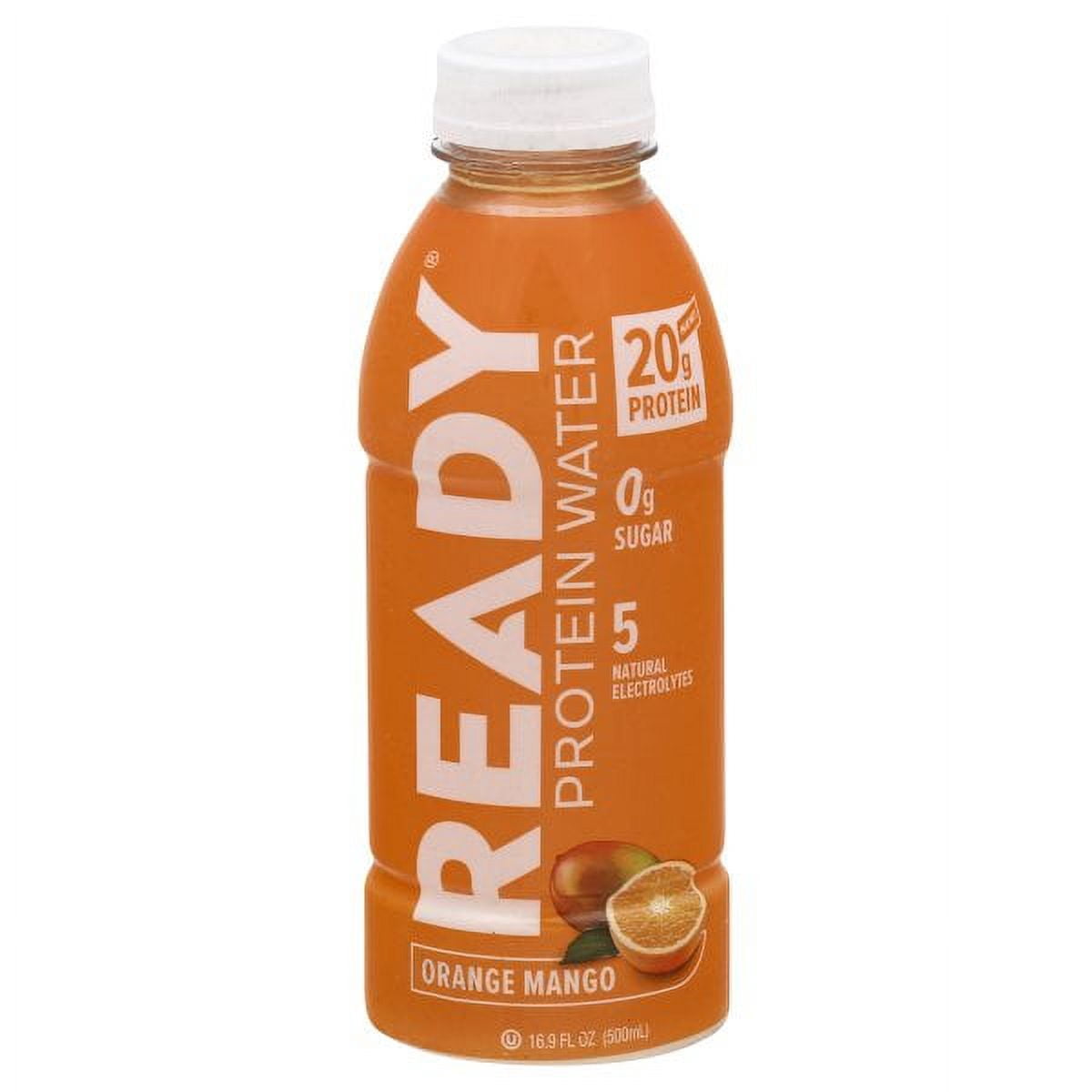 Ready Protein Water Orange Mango 16.9 fl oz. 20g of protein, functional ...