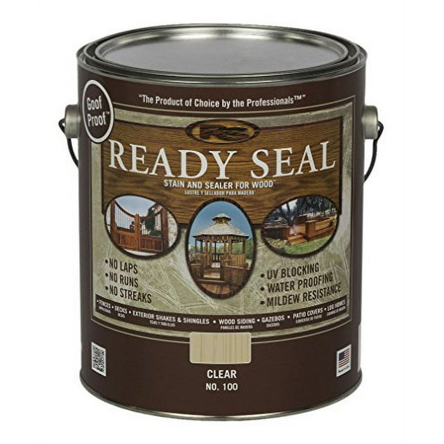 Ready Seal 100 Clear, 1-Gallon Exterior Wood Stain and Sealer, 1 gallon ...