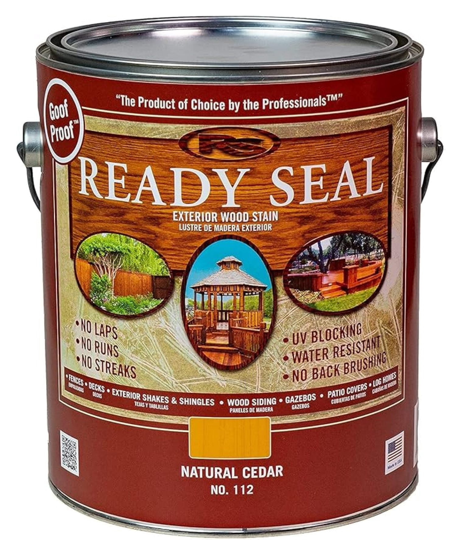 Ready Seal Wood Stain & Sealer - 1 Gallon Natural Cedar - Deck, Fence ...