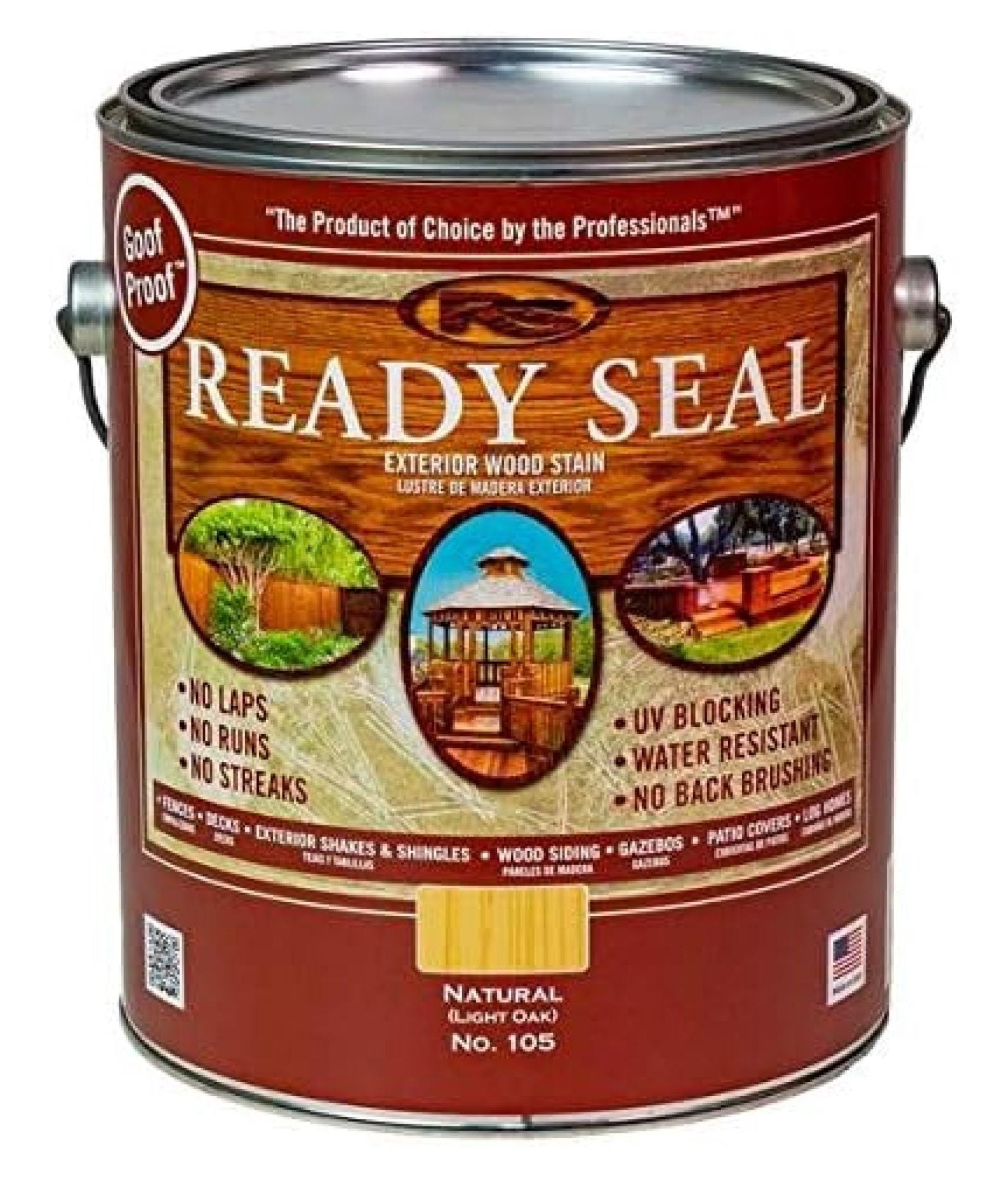 Ready Seal Wood Stain & Sealer - 1 Gallon - Natural Light Oak - Deck ...