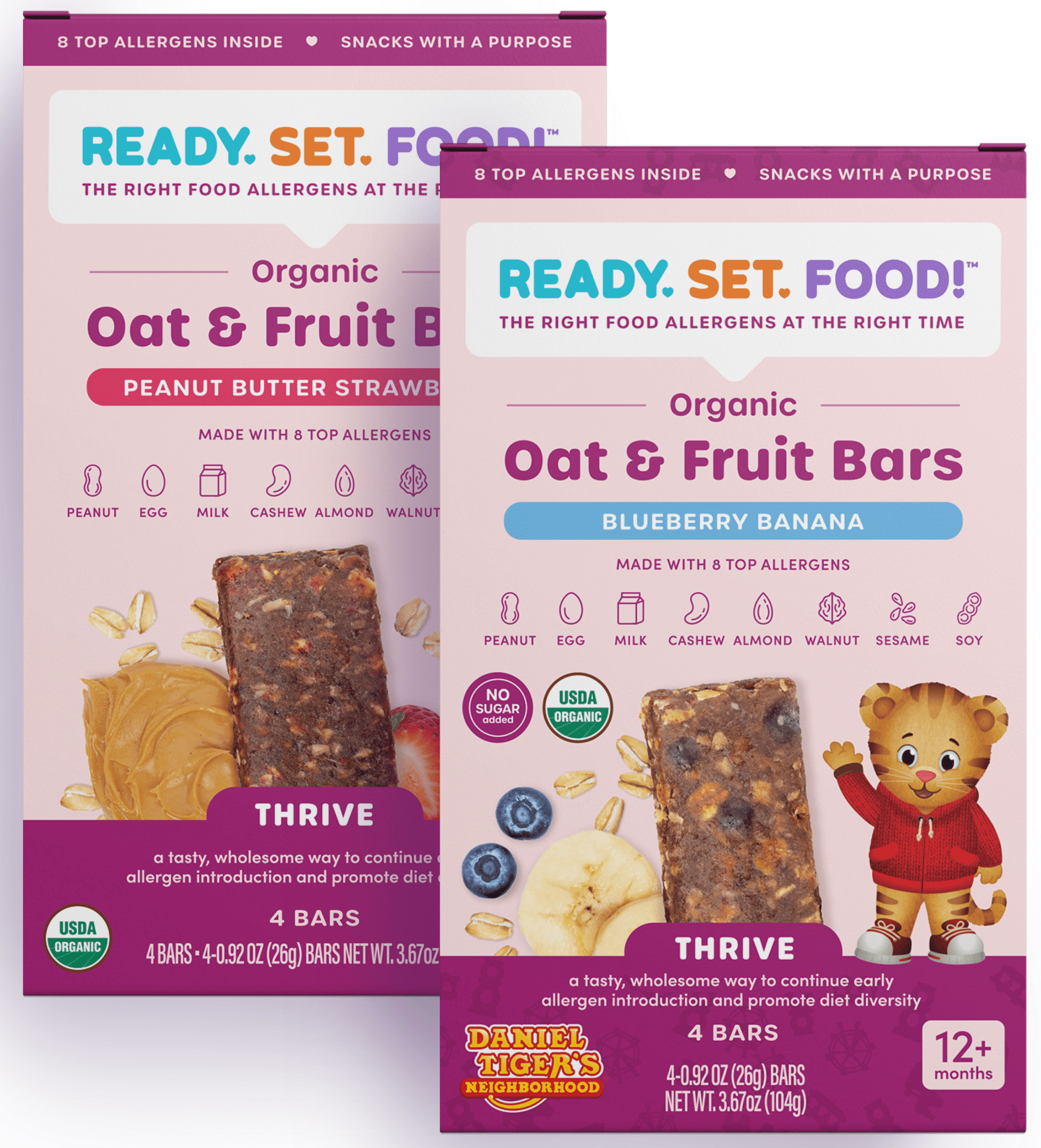 Ready, Set, Food! Organic Oat & Fruit Bar, Toddler Snack with 8 Top ...