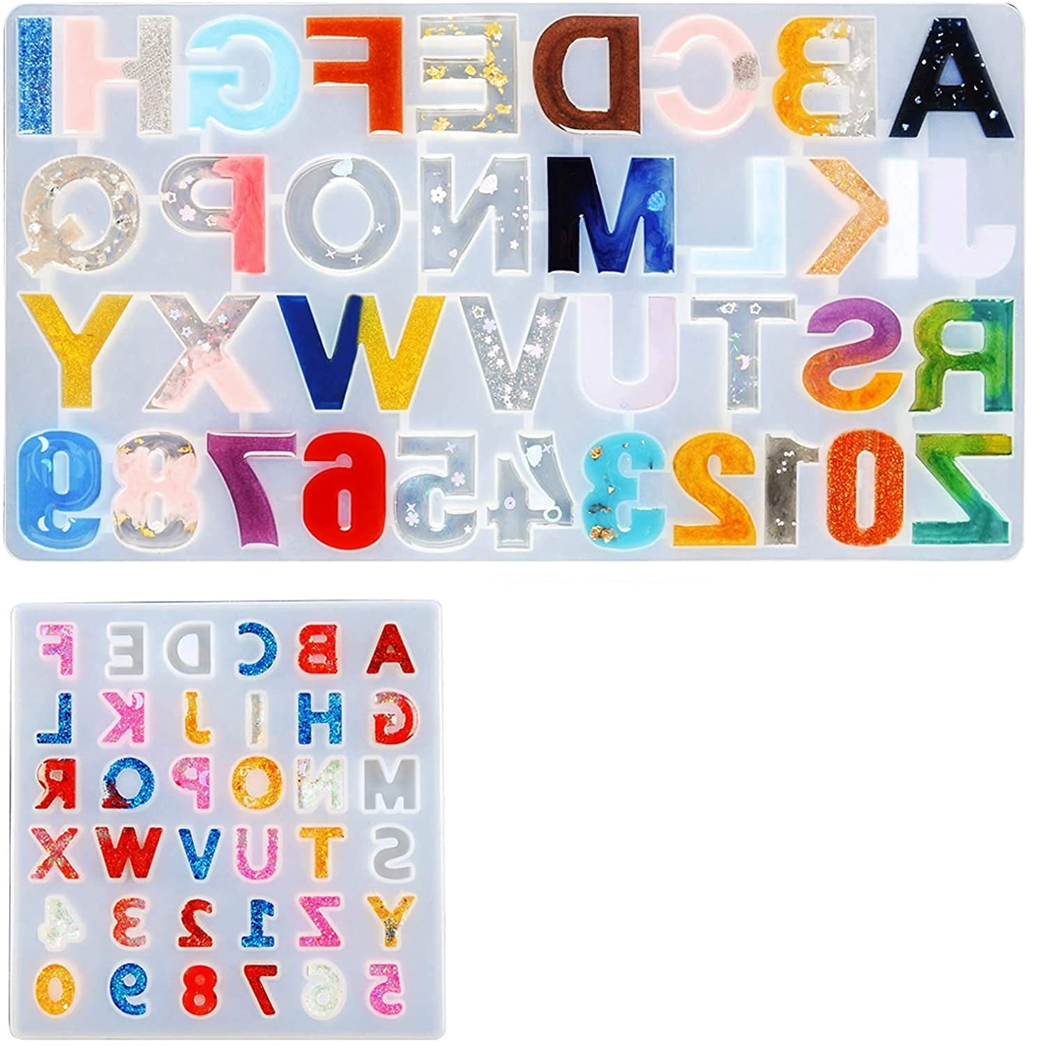 Ready Shop go Silicone Large and Small Alphabet Letters and Numbers ...