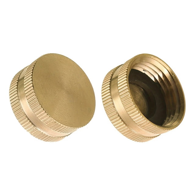 【Ready Stock】 2/4Pcs Garden Hose Caps 3/4inch Outdoor Faucet Caps Brass ...