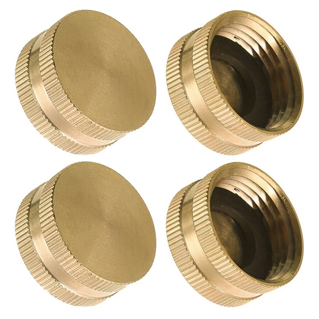 【Ready Stock】 2/4Pcs Garden Hose Caps 3/4inch Outdoor Faucet Caps Brass ...