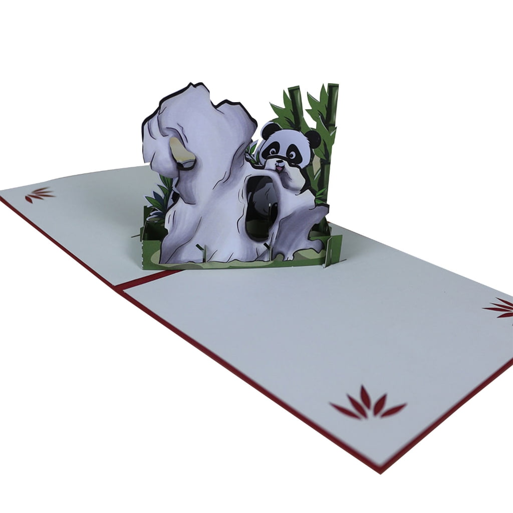 3D Panda Popup Card,Blank Panda Card with Envelope Panda Thanks You ...
