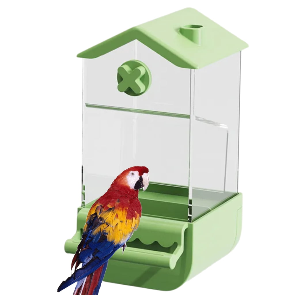 Screw on Indoor Cage Bird Feeders Column Bird Parrots Observing Feeding ...
