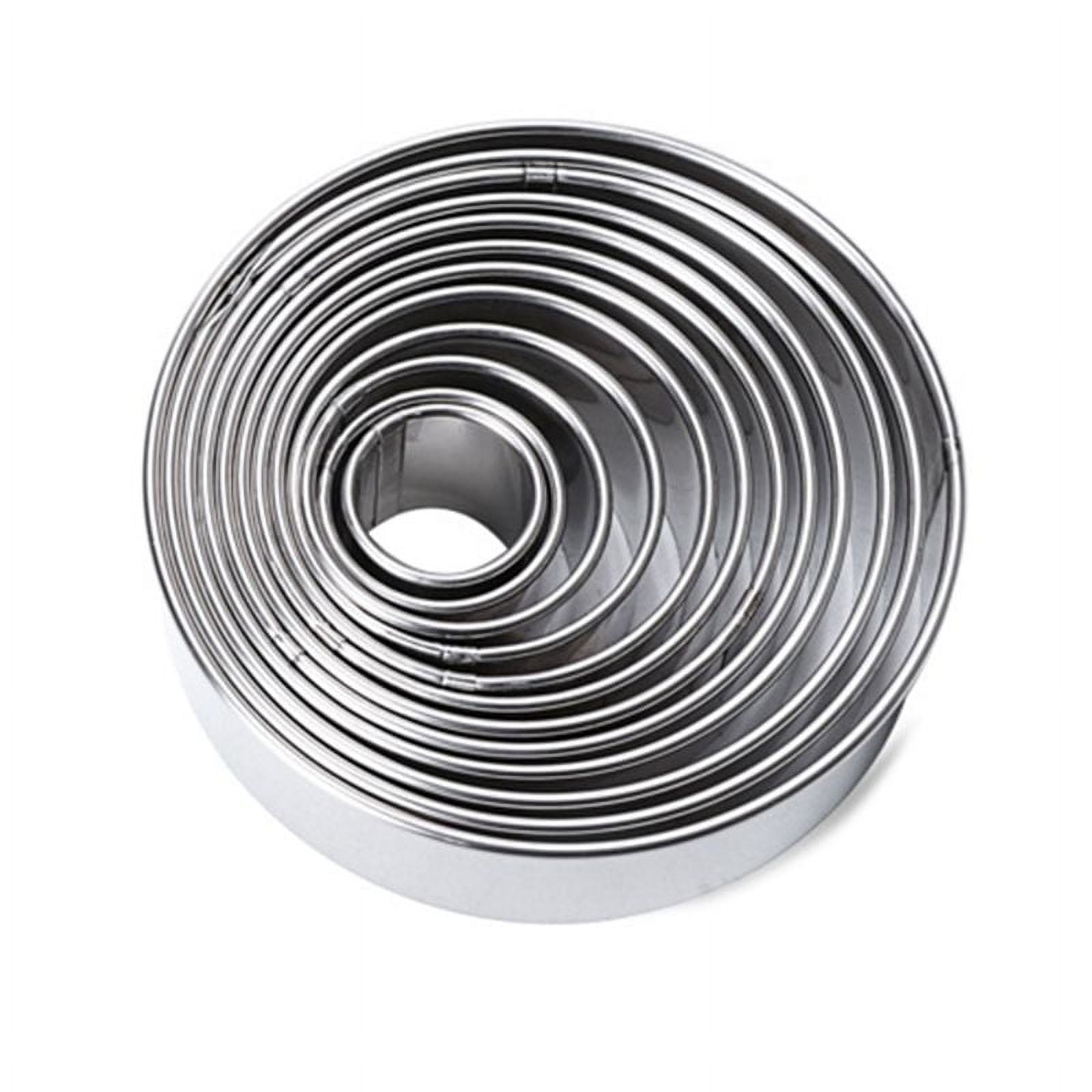 【Ready Stock】 Set of 14 Round Cookie Cutters Stainless Steel Biscuit ...