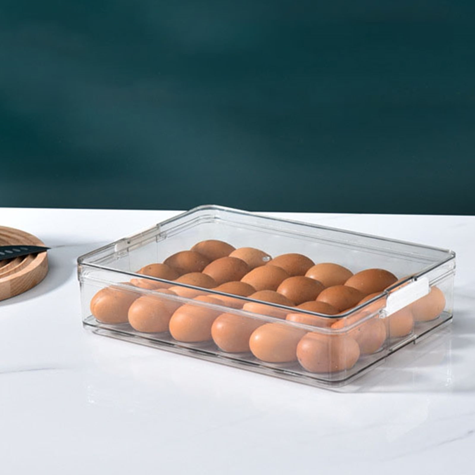 Ready for Summer, 24 Capacity Refrigerator Egg Holder, Clear Plastic ...