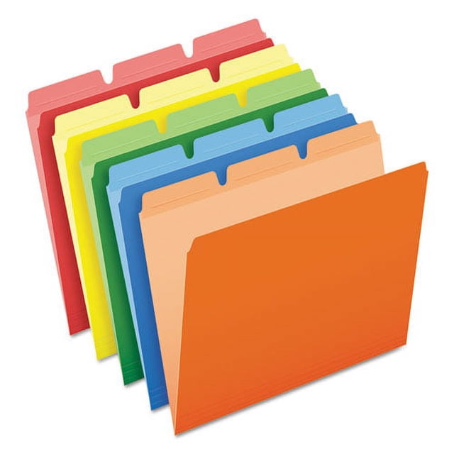 Ready-Tab Reinforced File Folders, 1/3-Cut Tabs: Assorted, Letter Size ...
