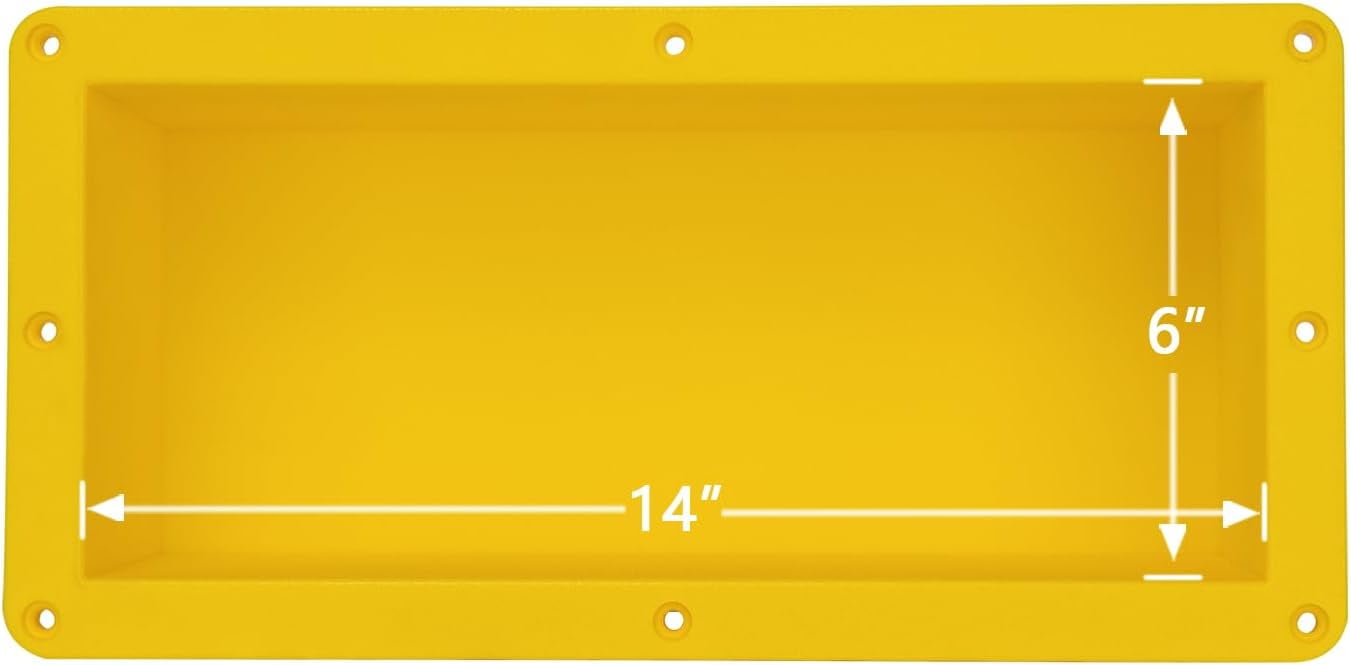 Ready Tile Small Shower Niche Footrest 16" x 8" x 4"（Inside 14" × 6" × ...