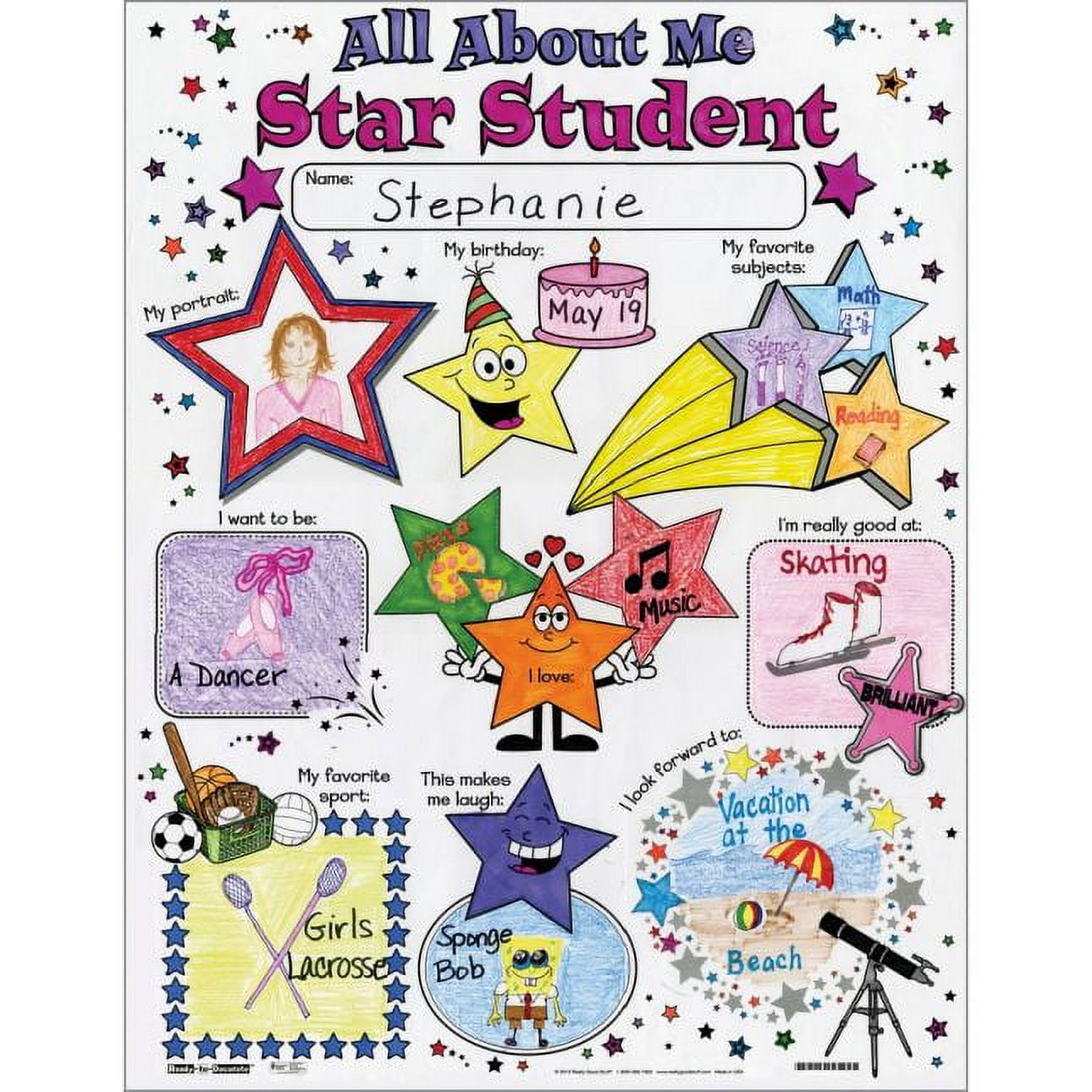 Really Good Stuff Ready-To-Decorate Star Student Posters - Classroom ...