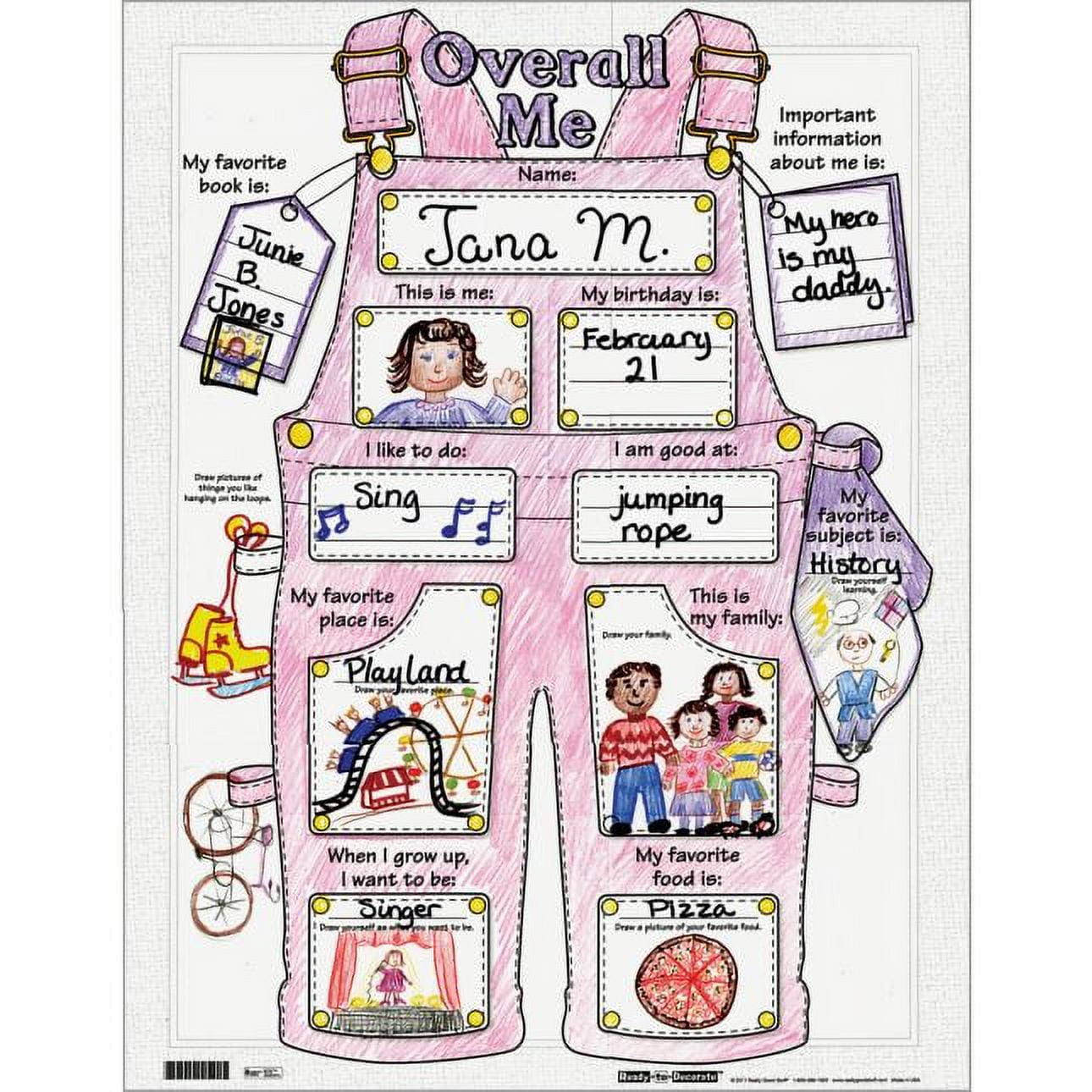 Ready-To-Decorate Overall Me Posters - 24 posters - Walmart.com