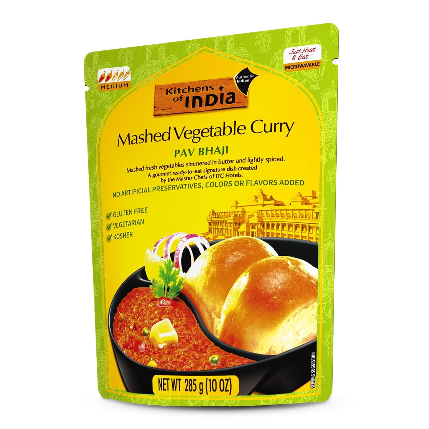 Ready To Eat Pav Bhaji, Mashed Vegtable Curry, 10-Ounce Boxes (Pack of ...