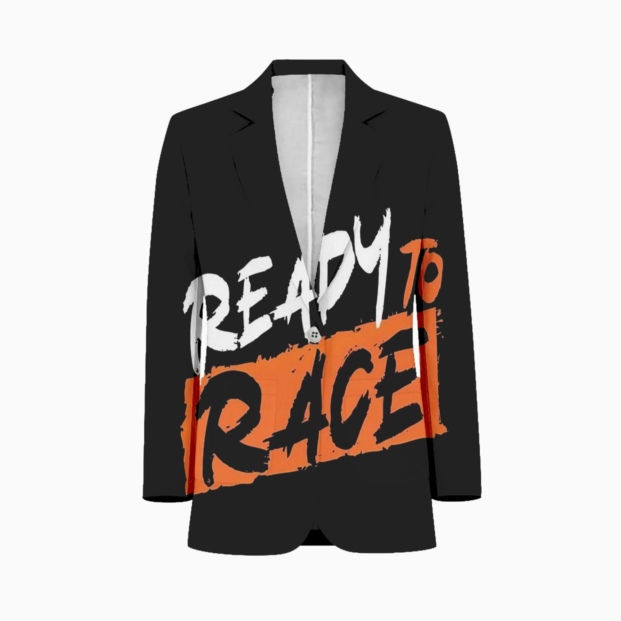 Ready To Race White And Orange Mens Suits Shawl Collar Slim Fit Suit ...
