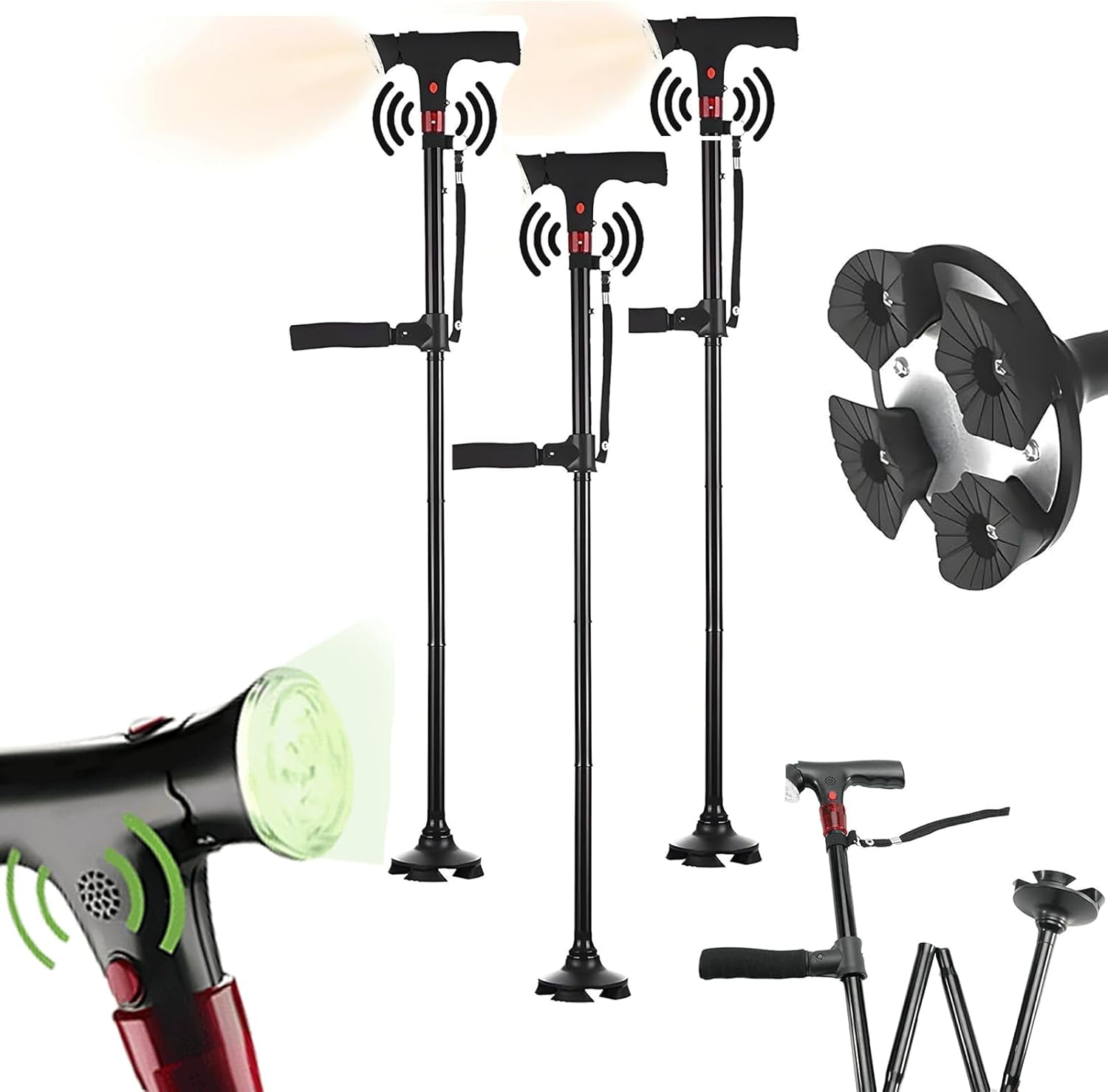 Ready Walker Cane with Light, 2025 New Readywalker Smart Cane, Dual ...