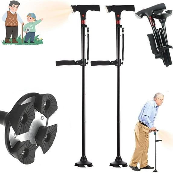 Ready Walker Cane,ReadyWalker Smart Cane with LED Light & Alarm ...