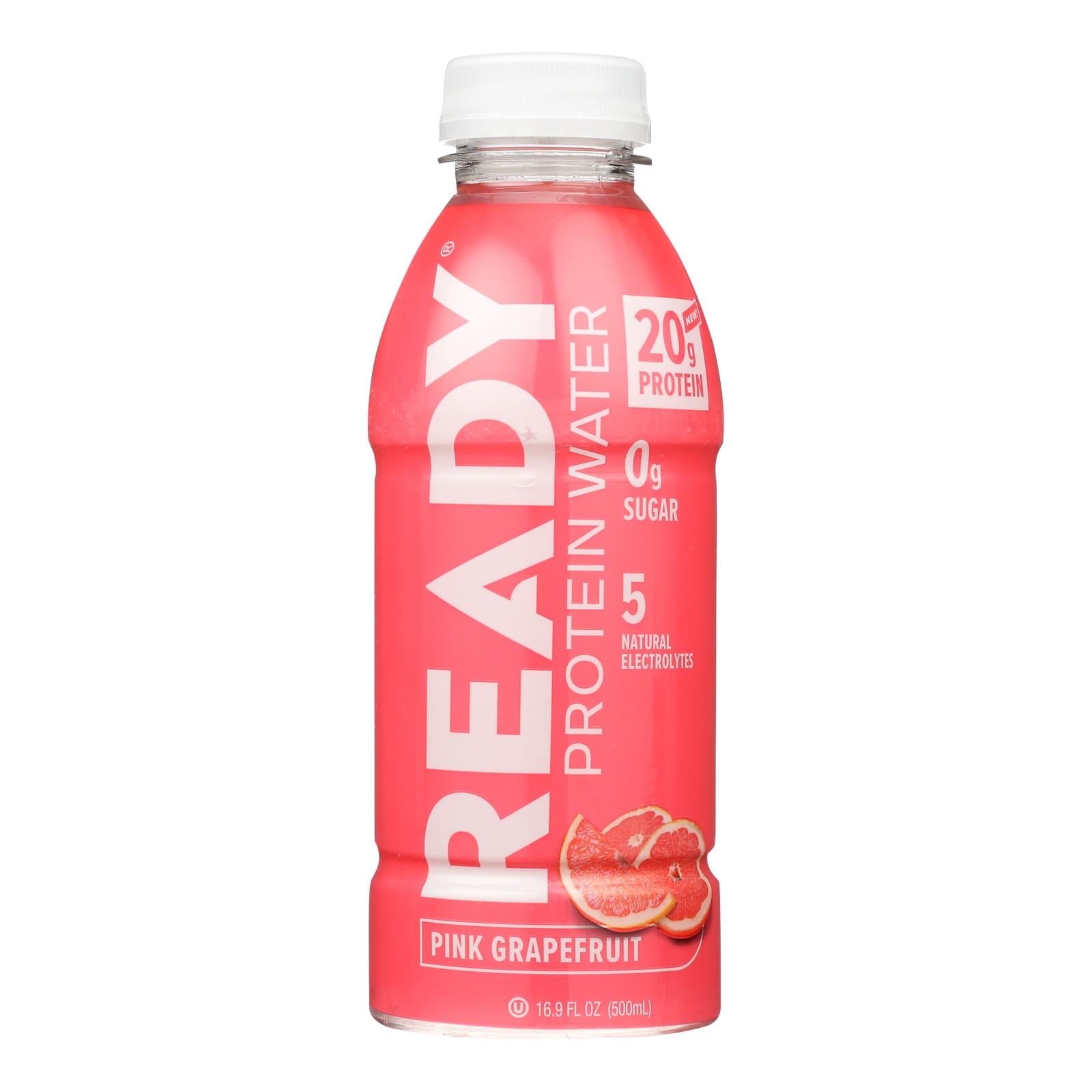 Ready - Water Protein Pink Grapefruit - Case of 12-16.9 FZ - Walmart.com