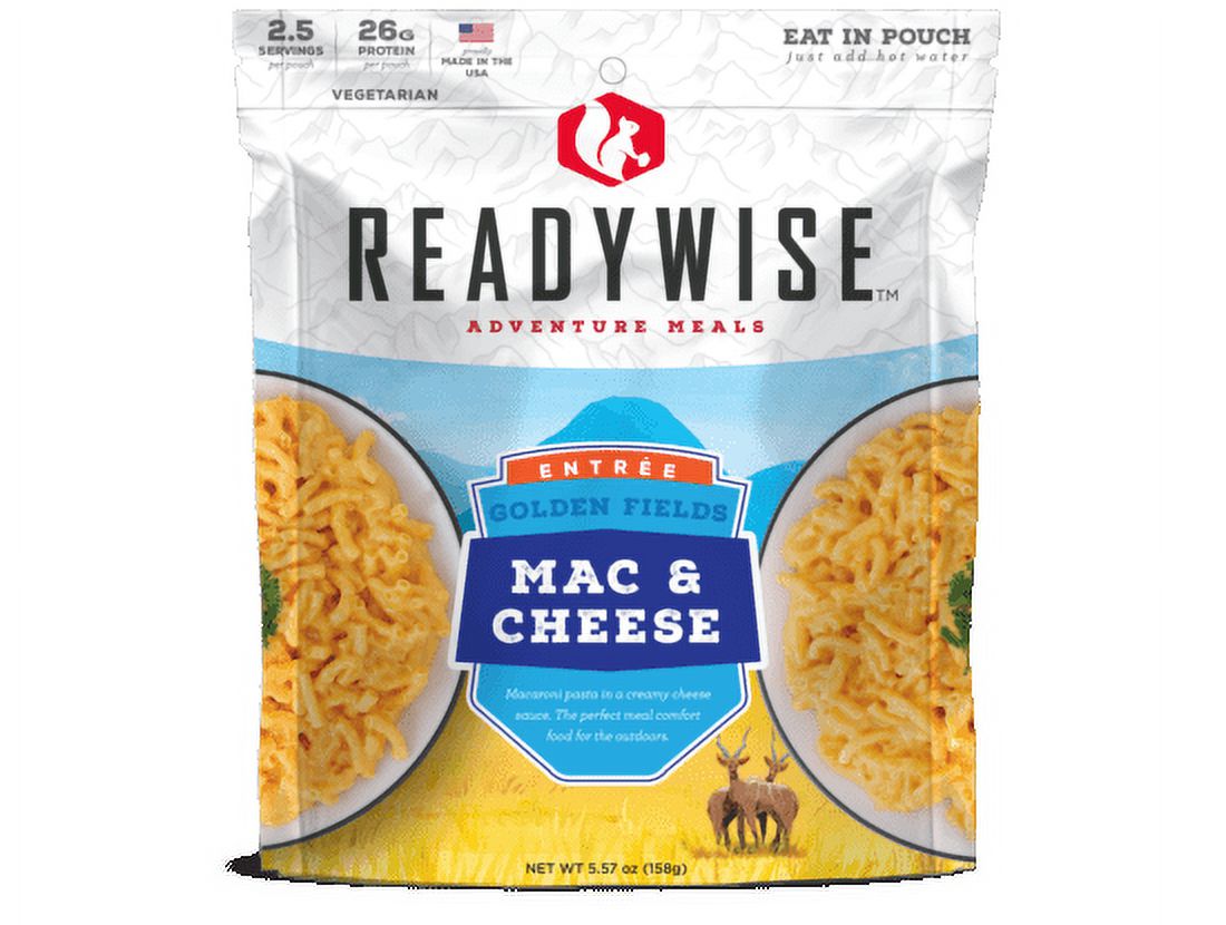 Ready Wise Golden Field Mac and Cheese, Shelf-Stable, Camping Meal ...