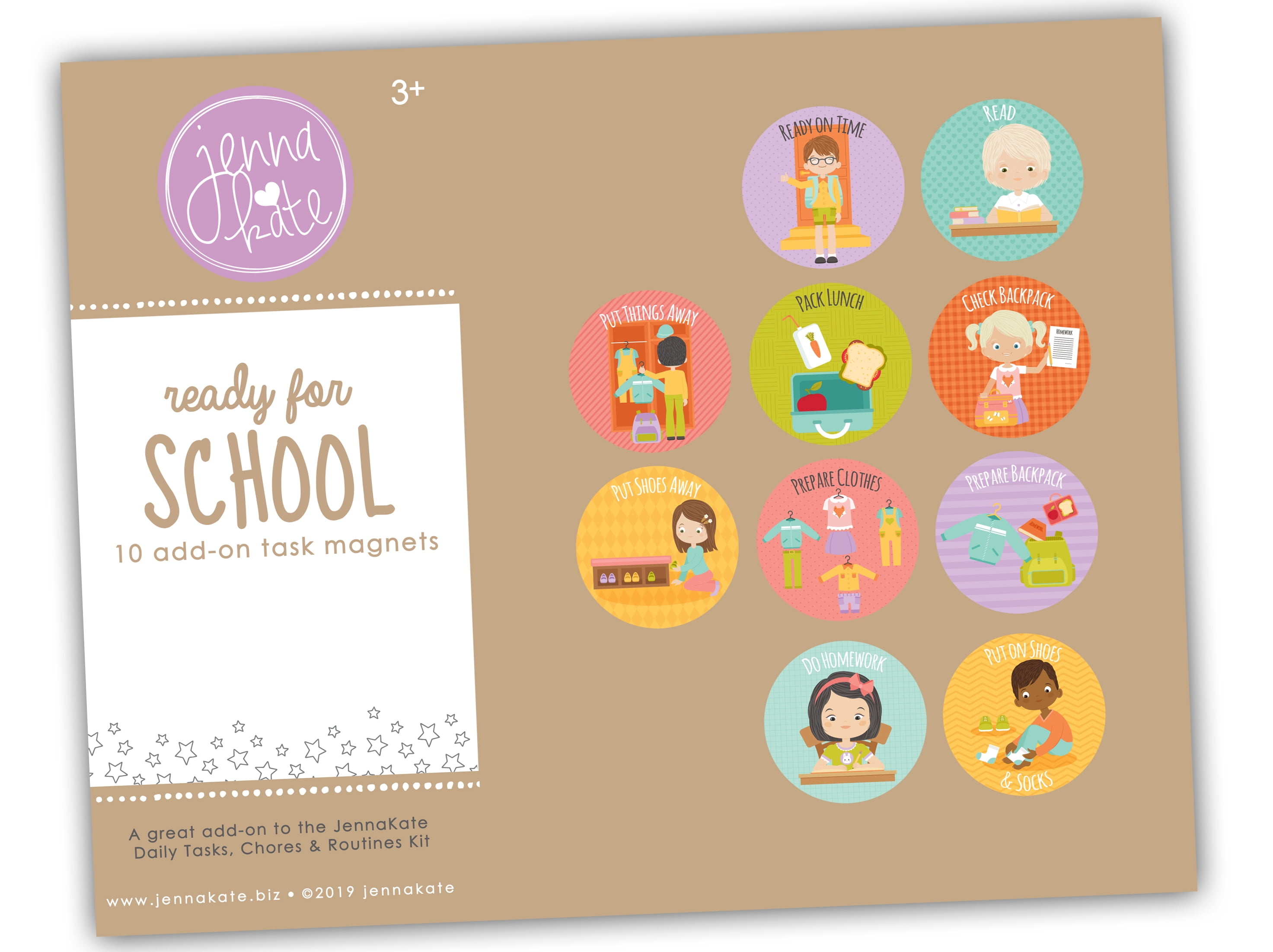 Ready for School - Toddler Daily Routine and Behavior Reward Chore ...