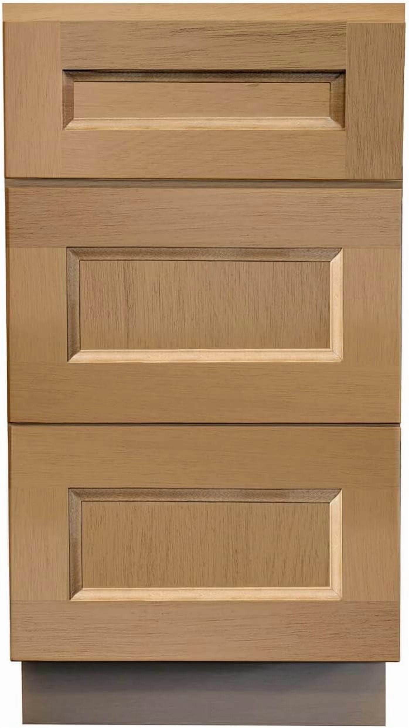 Ready to Assemble Shaker Vanity Cabinets 3 Drawer Base (Husk, 12 Inch x ...