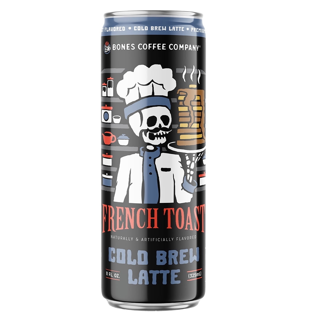 Ready to Drink Cold Brew Bones Coffee, French Toast Flavored Latte 11 ...