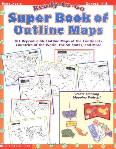 Pre-Owned Ready-to-Go Super Book of Outline Maps: 101 Reproducible Maps ...