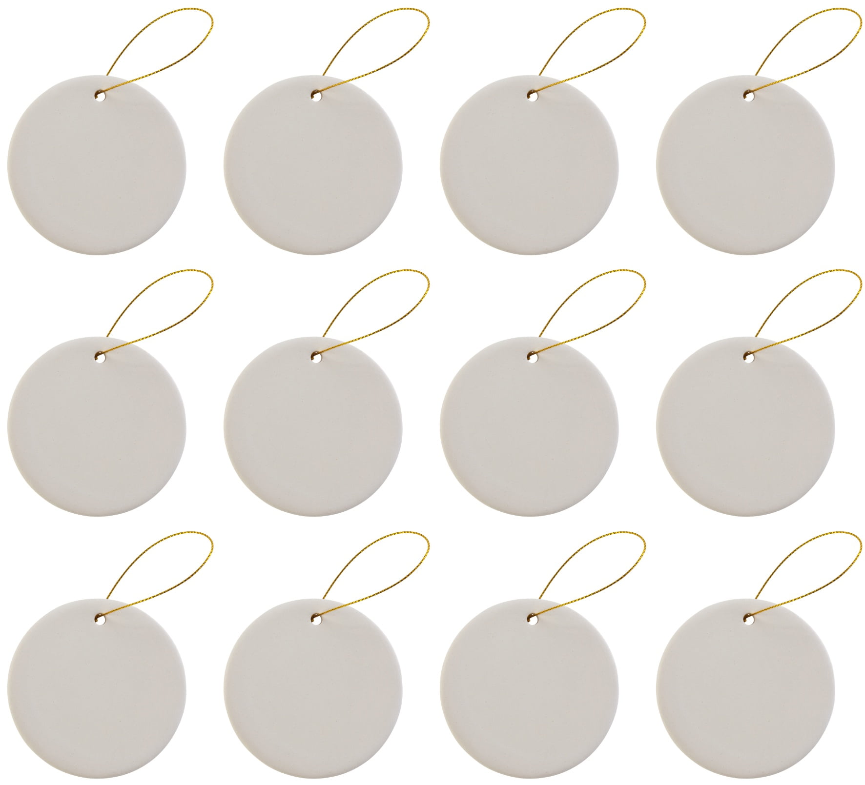 DIY Ceramic Bisque Round Ornaments | Ready to Paint | Christmas Tree ...