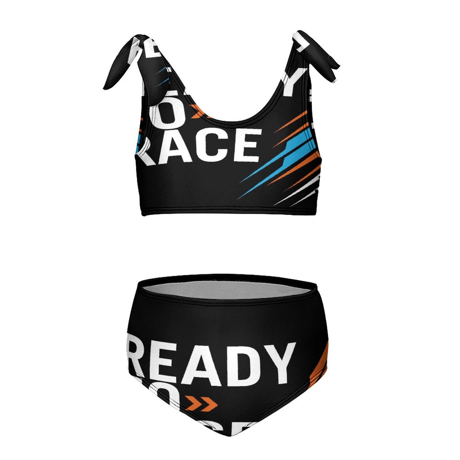 Ready to Race Girl's 2 Piece Bikini Set Beach Sport Swimsuit Swimwear ...