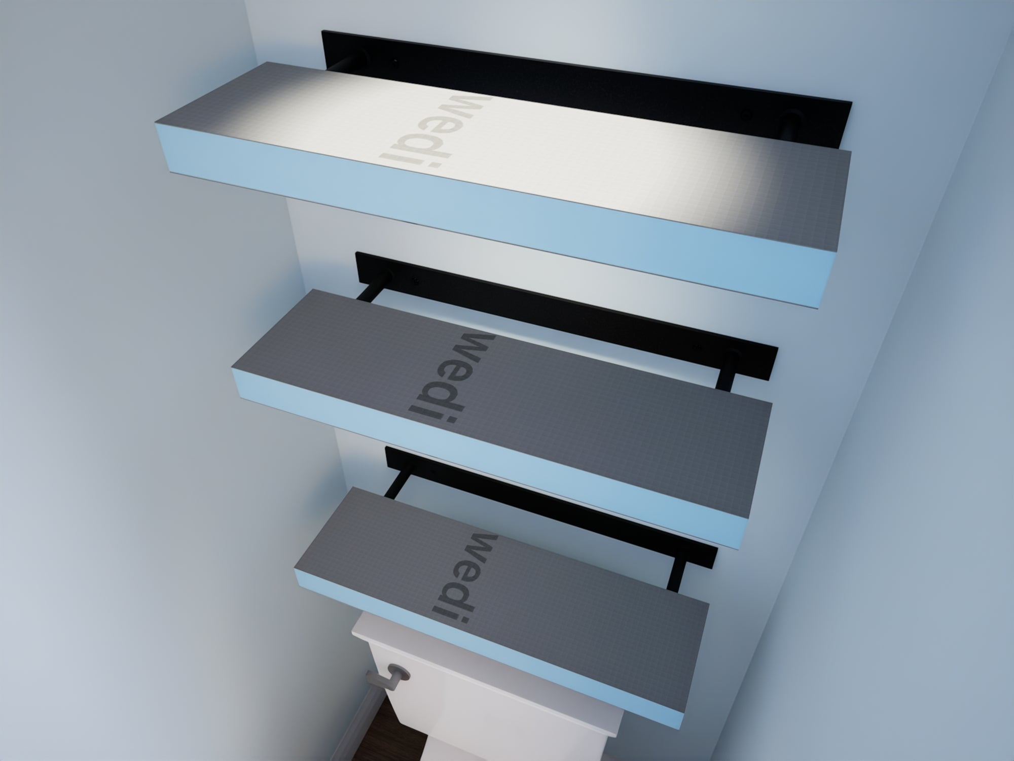 The Original™ Ready-to-Tile Free Floating Shelf with wedi Board 10x24 ...