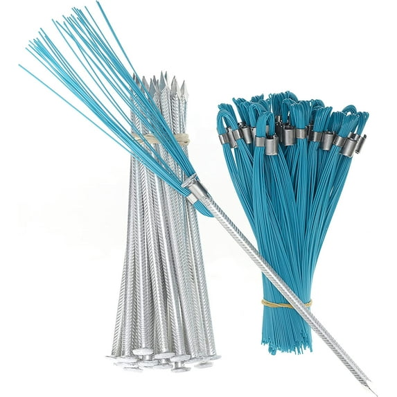 Ready-to-Use Ground Markers Blue 6 Inch Whiskers with Lightweight Non ...
