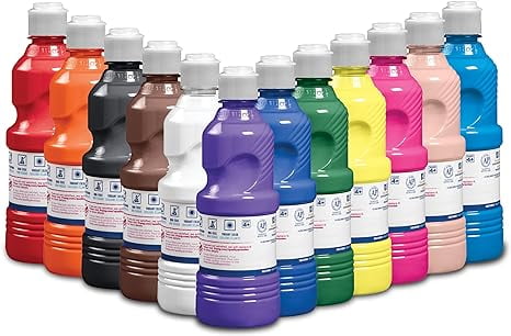 Ready-to-Use Tempera Paint, Assorted Colors, 16 Oz., 12 Count - Walmart.com