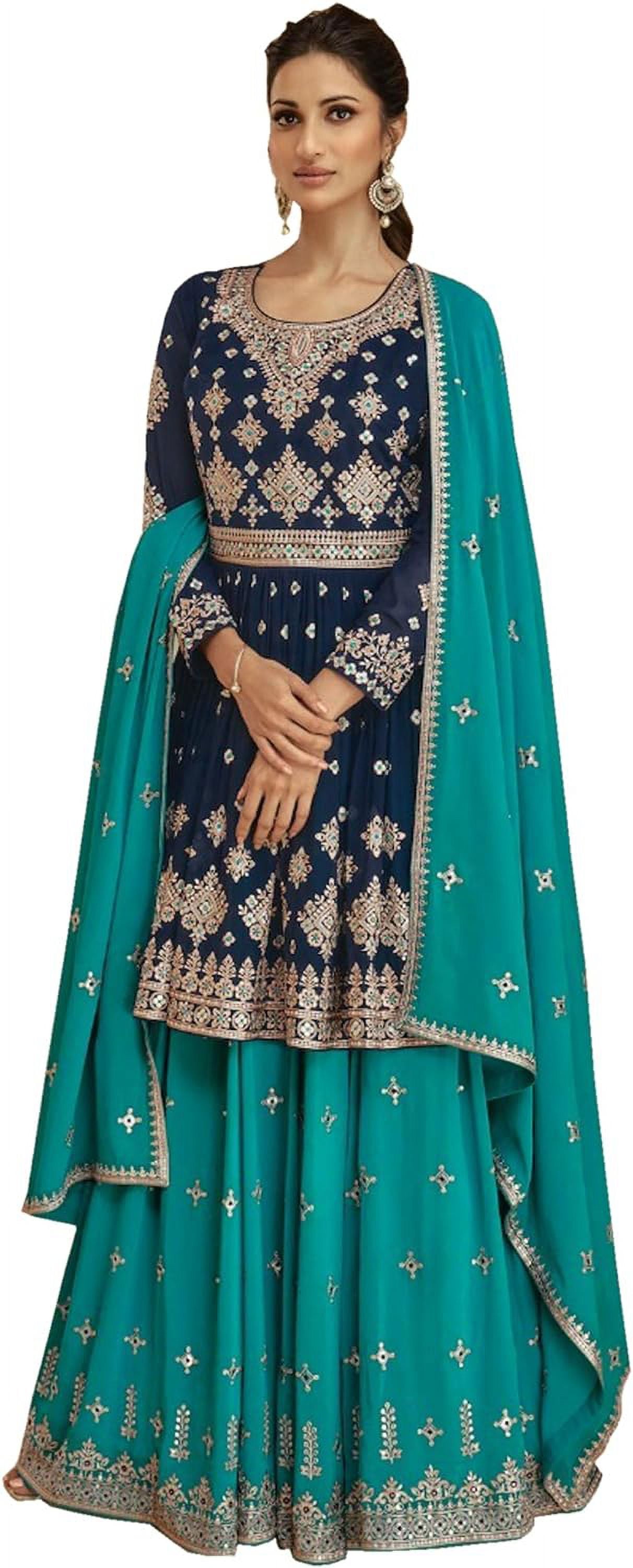 Ready to Wear Indian Designer Salwar Kameez Dress Pakistani Sewn Lengha ...