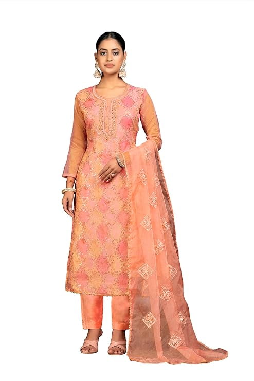 Ready to Wear Indian Dress for Women Designer Embroidred With Bottom ...