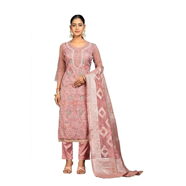 Ready to Wear Indian Dress for Women Designer Embroidred With Bottom ...