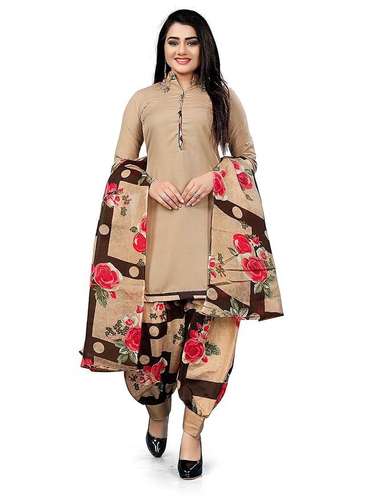 Ready to Wear Indian pakistani Designer Crepe Salwar Suit With Matching ...