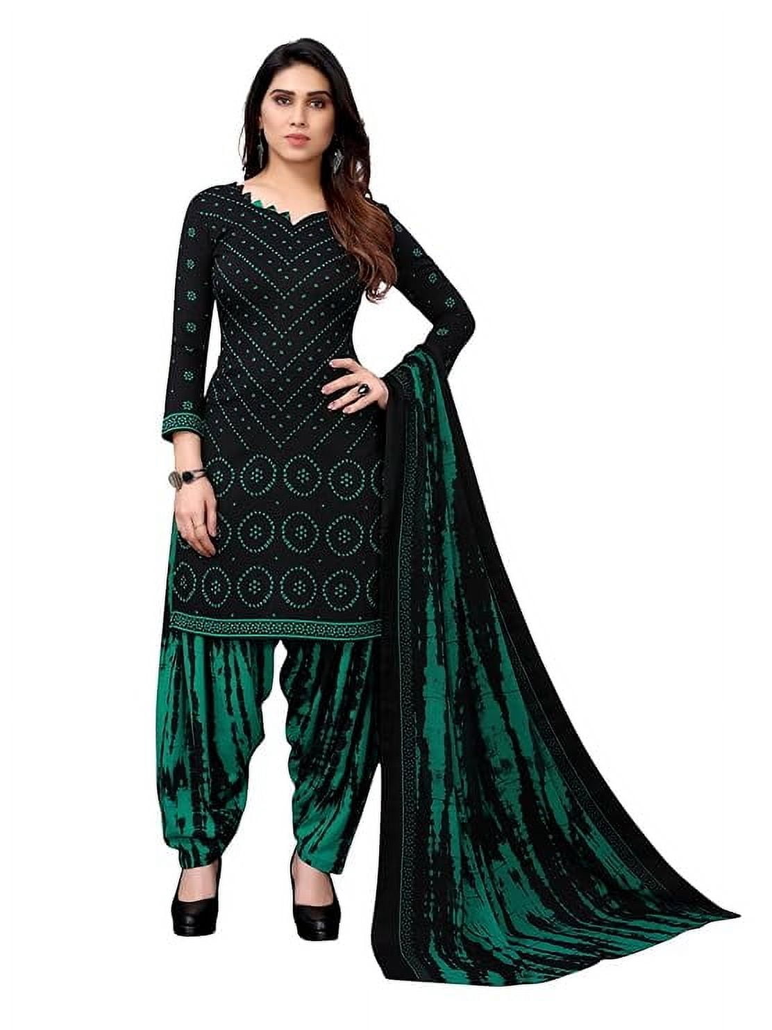 Ready to Wear Indian pakistani Designer Crepe Salwar Suit With Matching ...