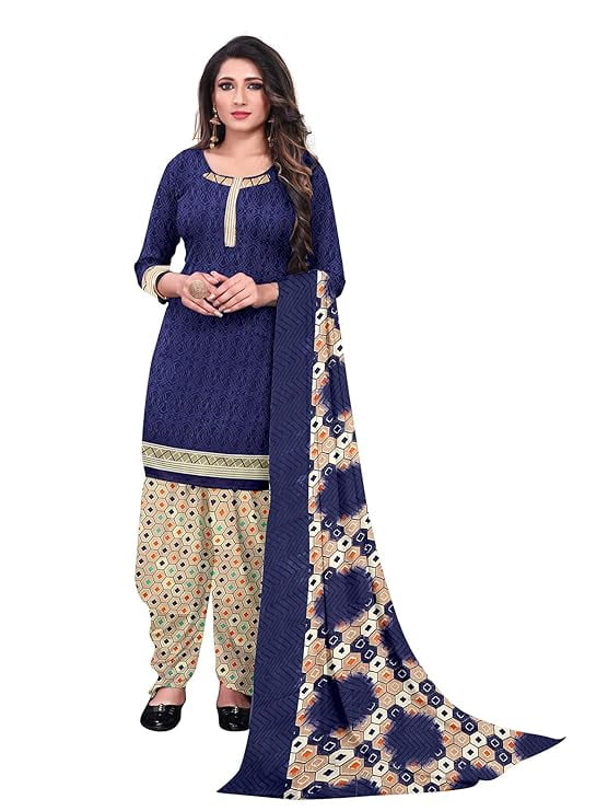 Ready to Wear Indian pakistani Designer Crepe Salwar Suit With Matching ...