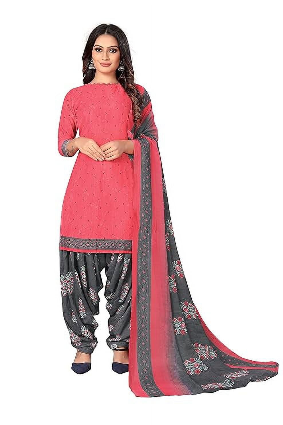 Ready to Wear Indian pakistani Designer Crepe Salwar Suit With Matching ...