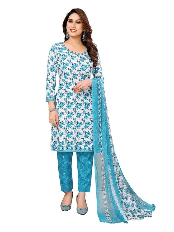 Ready to Wear Indian pakistani Designer Crepe Salwar Suit With Matching ...