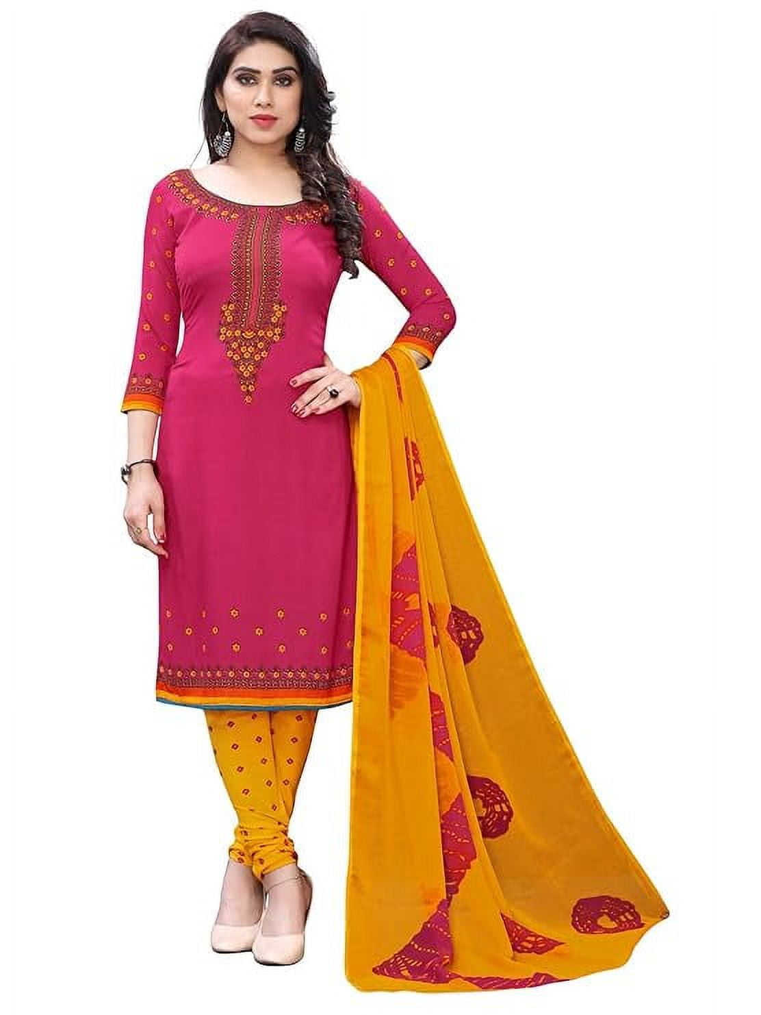 Ready to Wear Indian pakistani Designer Crepe Salwar Suit With Matching ...