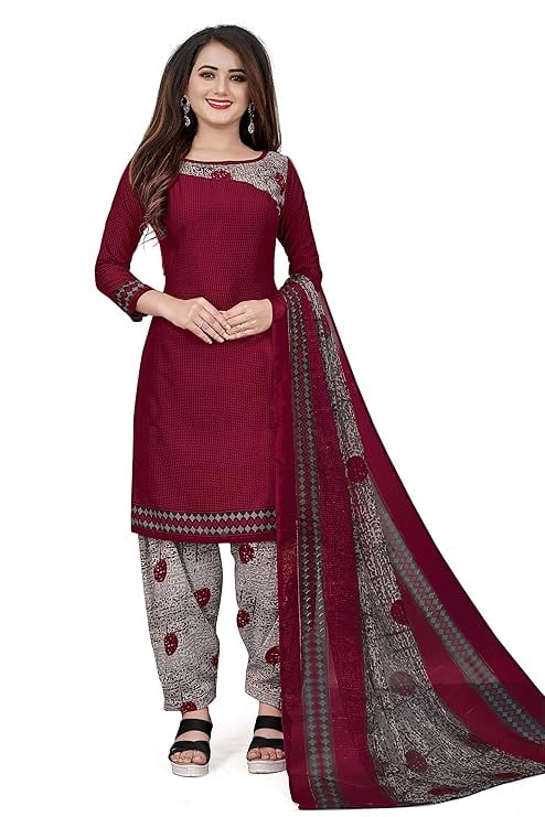 Ready to Wear Indian pakistani Designer Crepe Salwar Suit With Matching ...