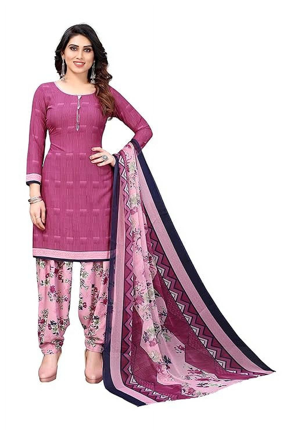 Ready to Wear Indian pakistani Designer Crepe Salwar Suit With Matching ...