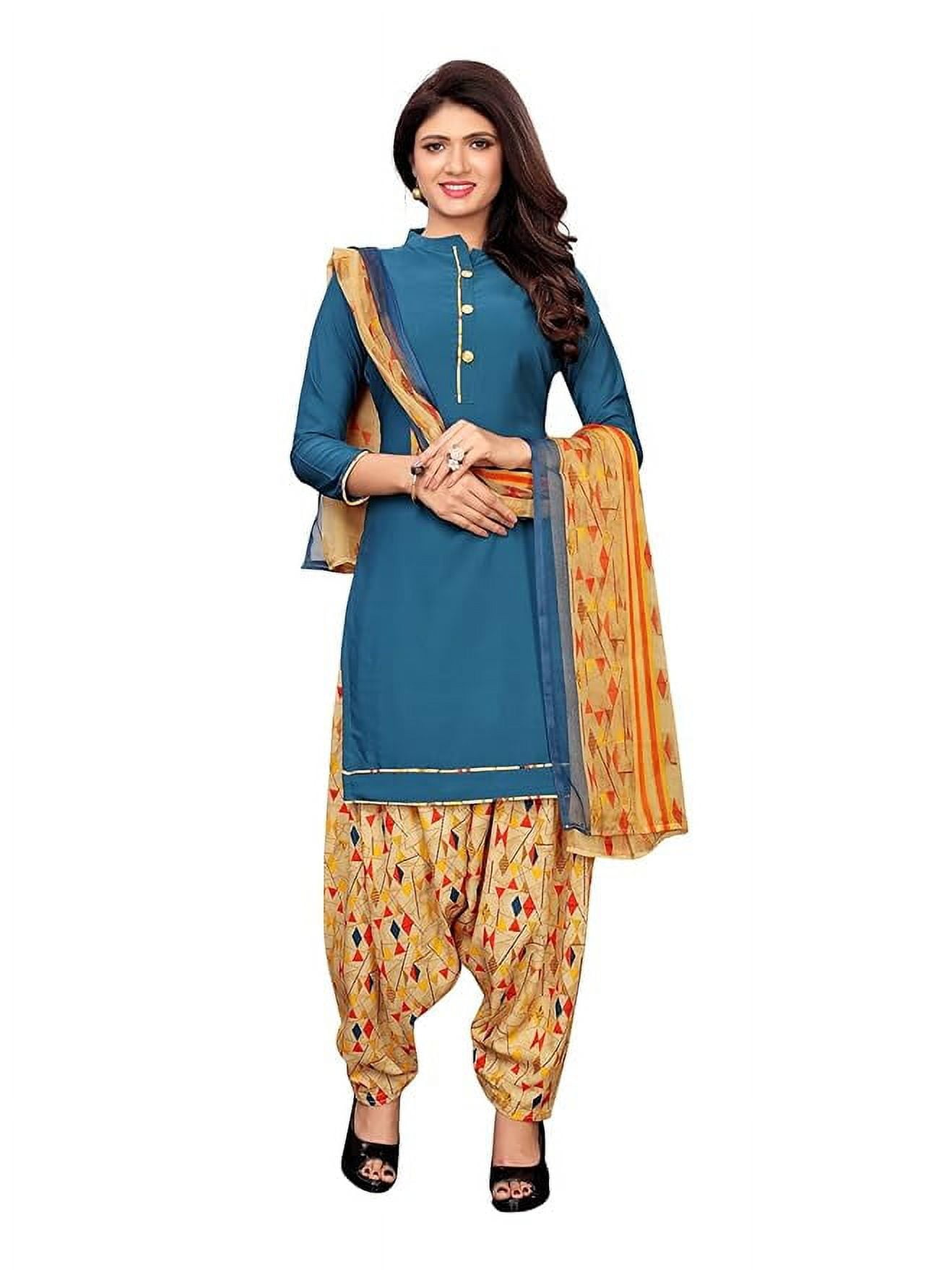Ready to Wear Indian pakistani Designer Crepe Salwar Suit With Matching ...